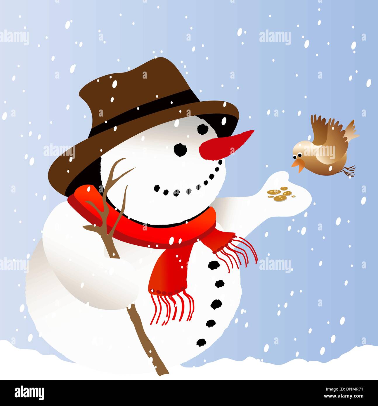 Cartoon snowman vector Stock Vector Images - Alamy
