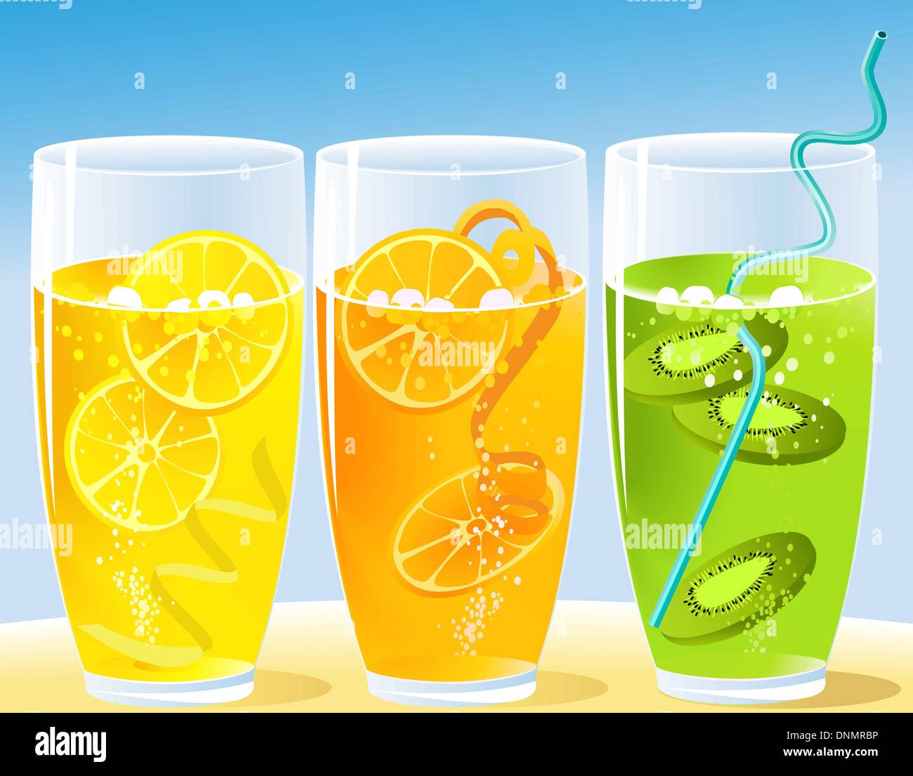 Summer fruit juice Stock Vector Image & Art - Alamy