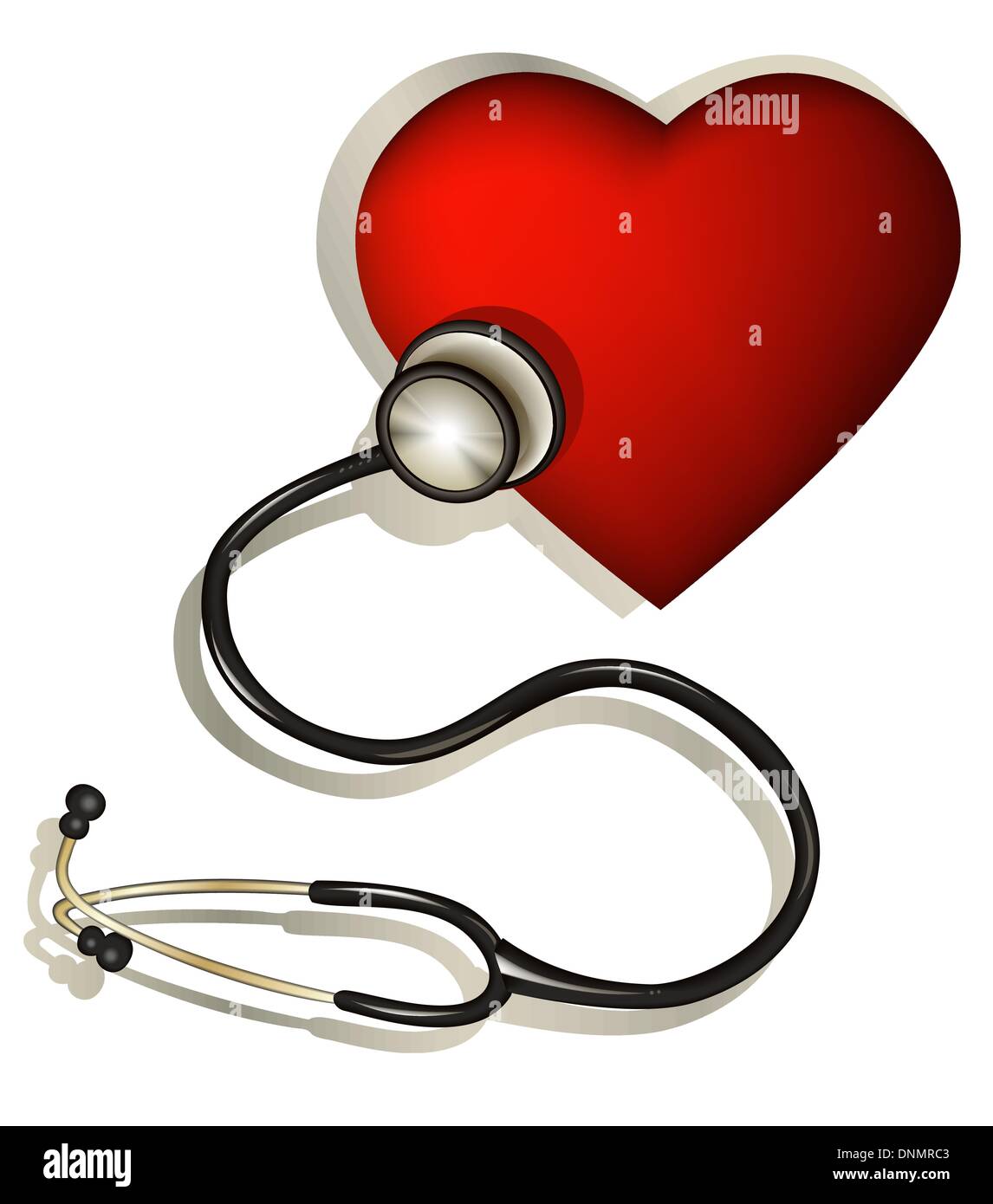 Heart and stethoscope Stock Vector Image & Art - Alamy