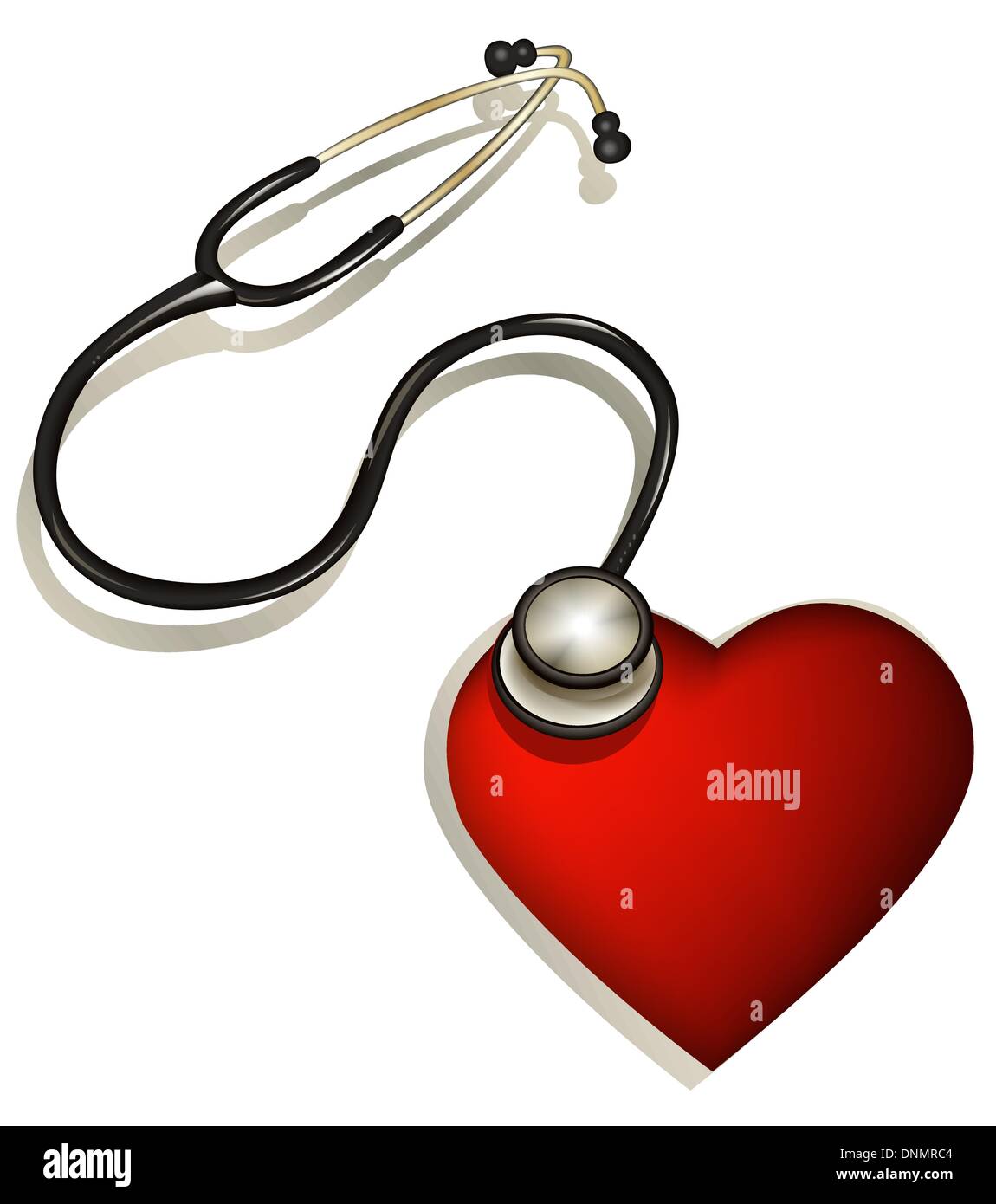 Heart and stethoscope Stock Vector Image & Art - Alamy