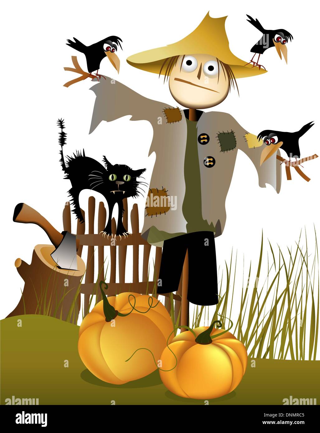 Scarecrow cartoon hi-res stock photography and images - Alamy
