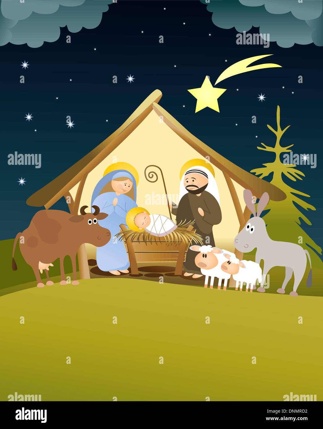 Nativity cartoon hi-res stock photography and images - Alamy