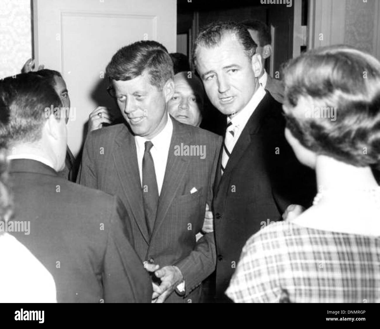 John F. Kennedy and Senator George Smathers of Florida pose together in ...