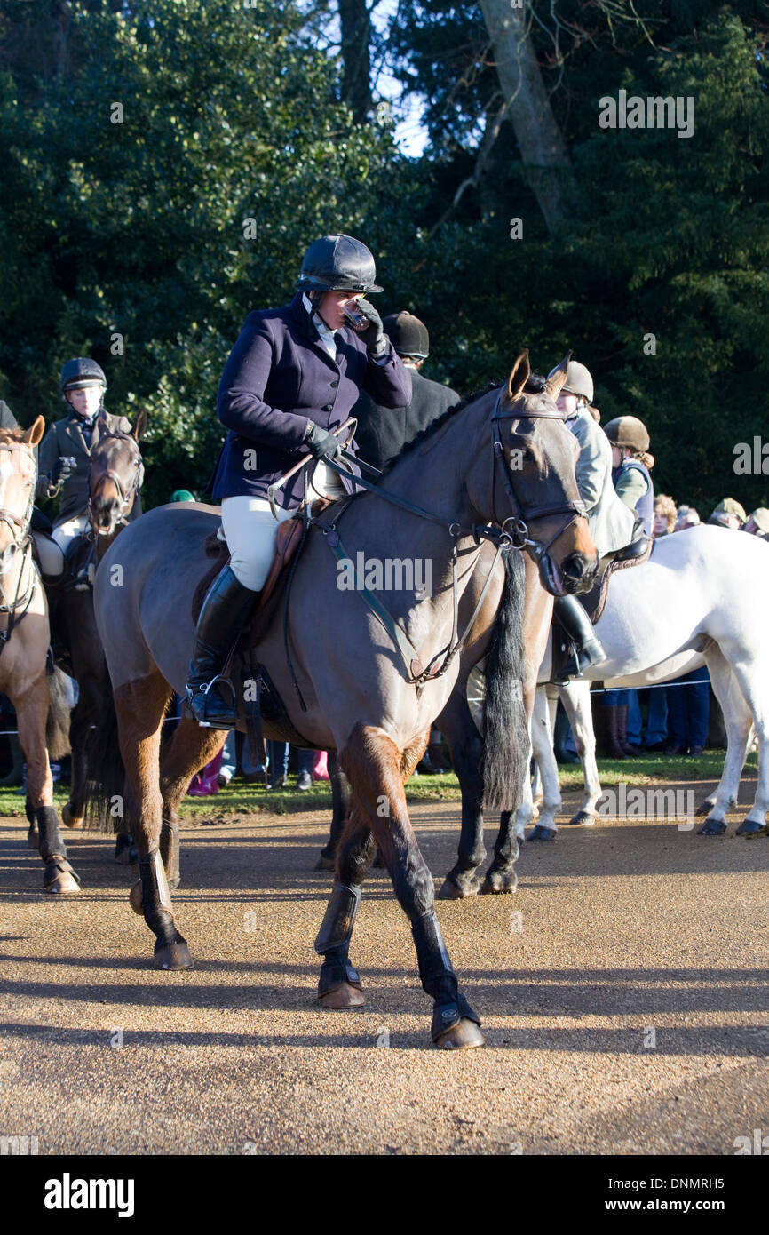 Traditional Boxing day Meet at Upton House Warwickshire England Stock ...