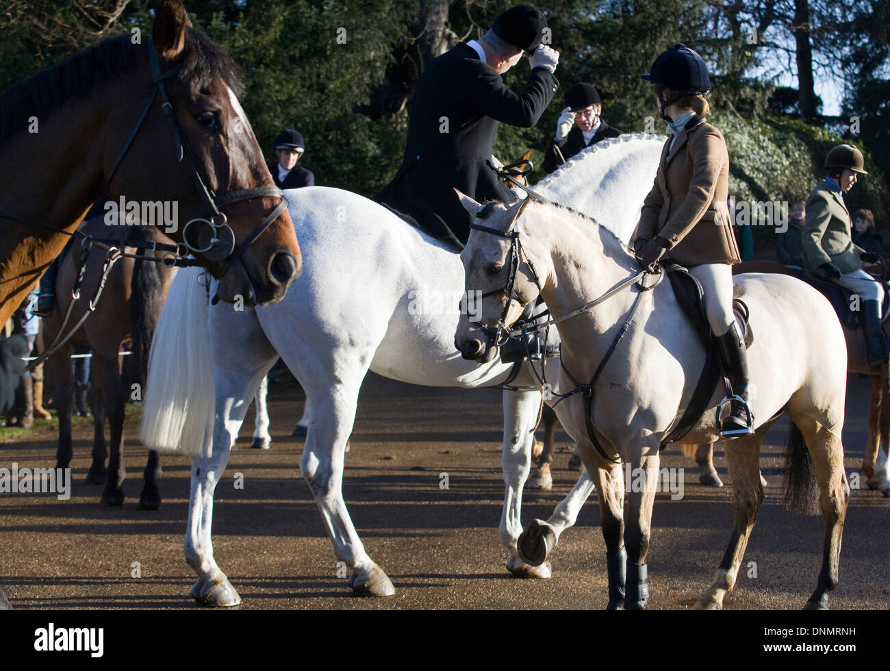 Traditional Boxing day Meet at Upton House Warwickshire England Stock ...