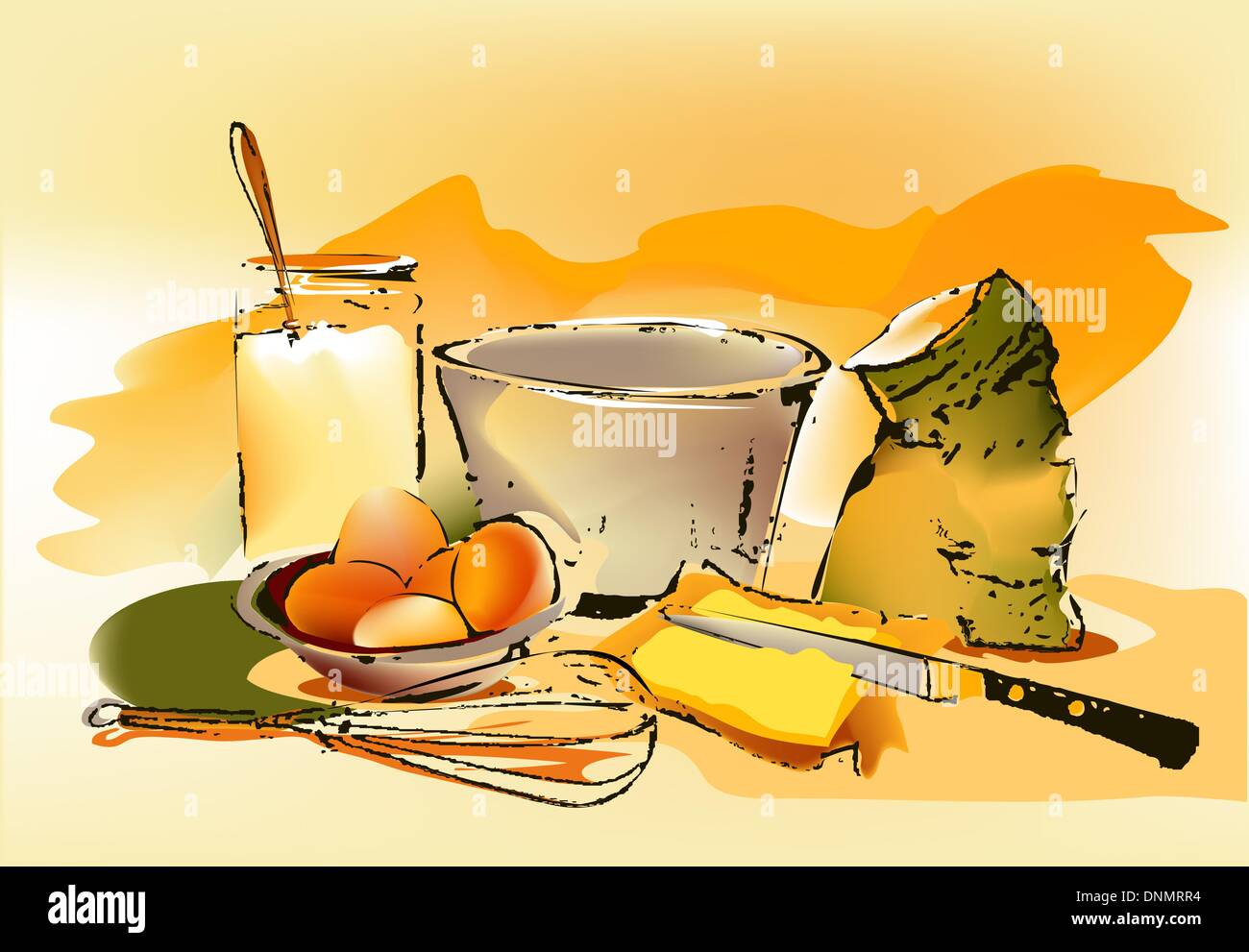 Mixing of ingredients Stock Vector Images - Alamy