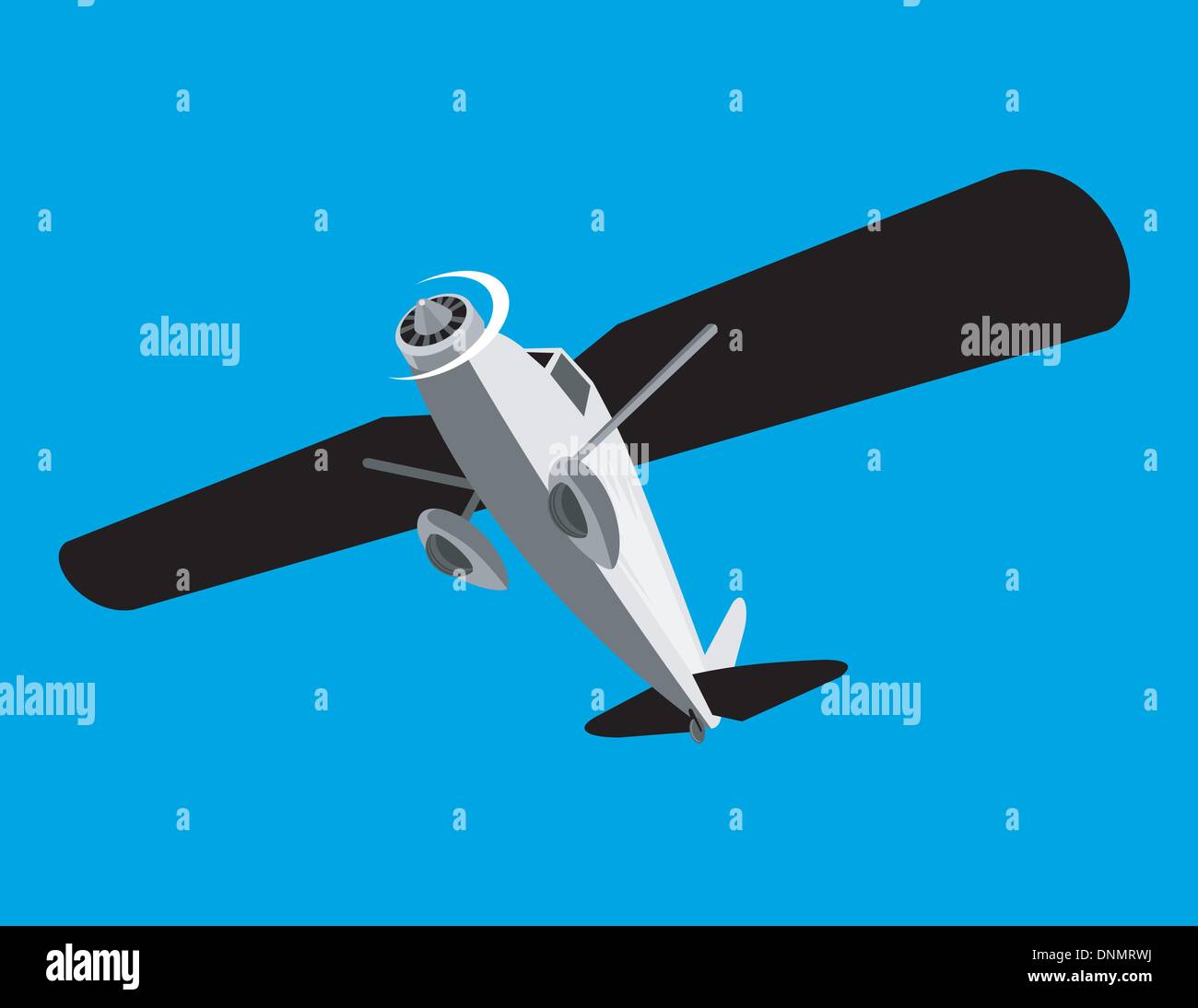 Propeller plane vector vectors hi-res stock photography and images - Alamy