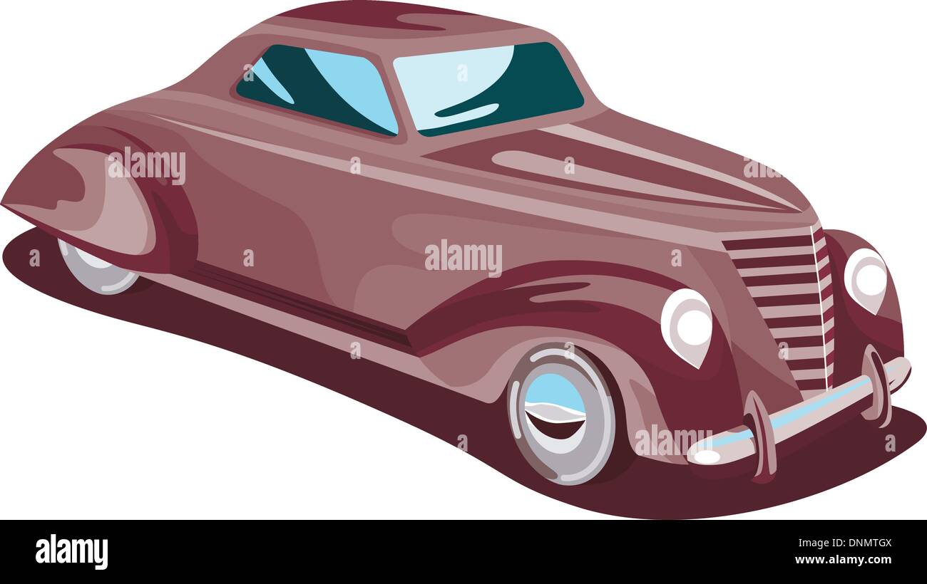 Maroon vintage car Stock Vector Images - Alamy