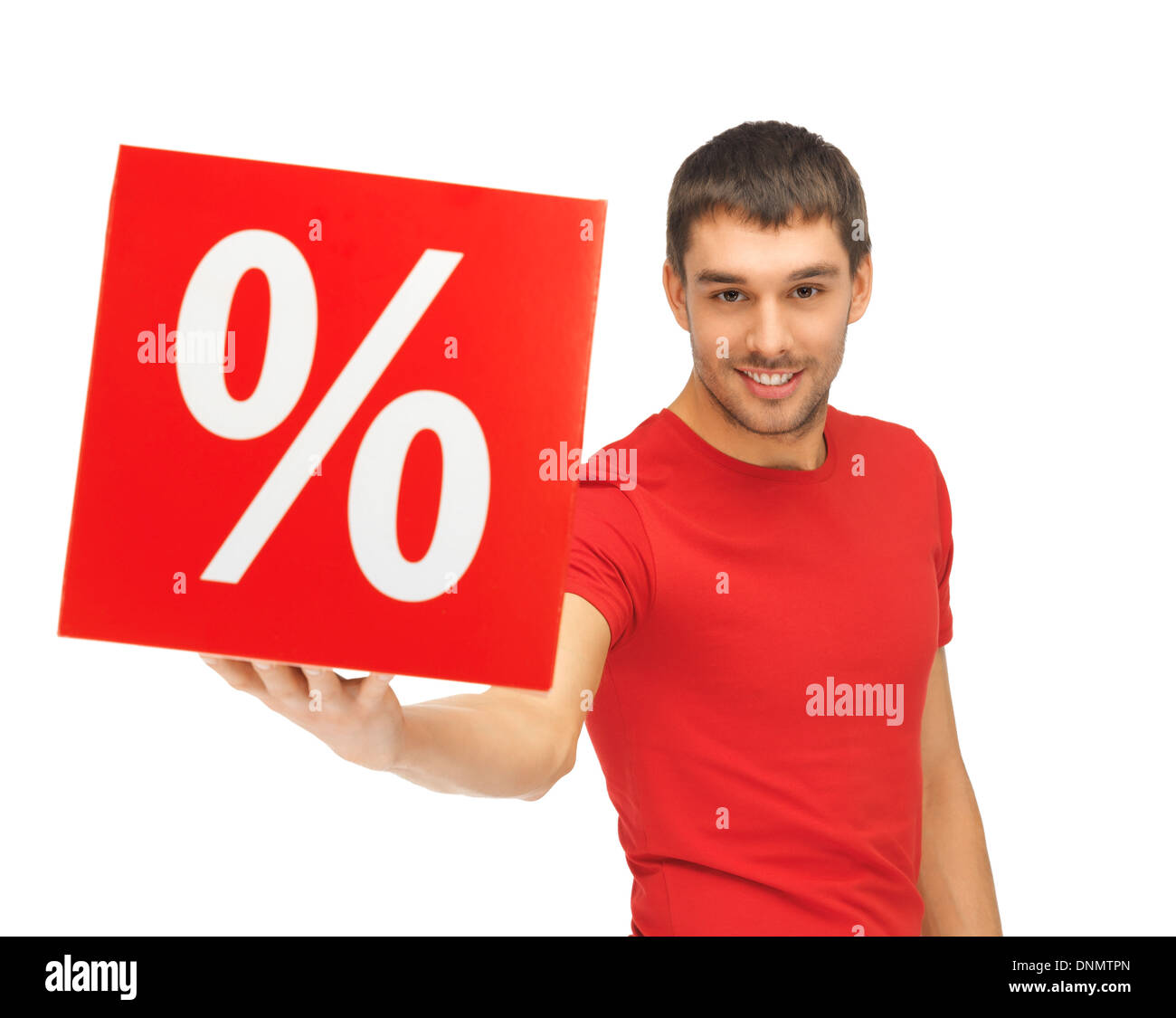 man with percent sign Stock Photo - Alamy