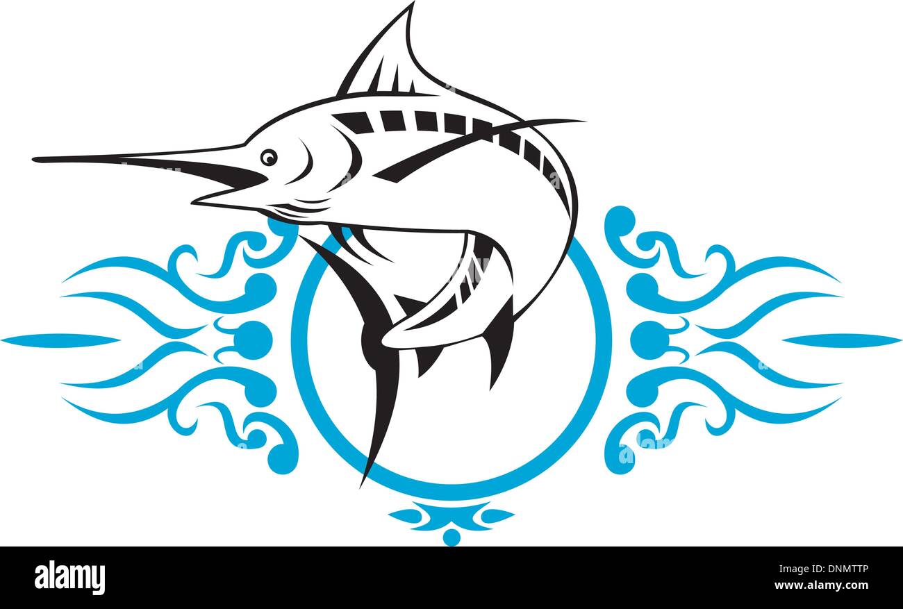 Blue marlin vector vectors hi-res stock photography and images - Alamy