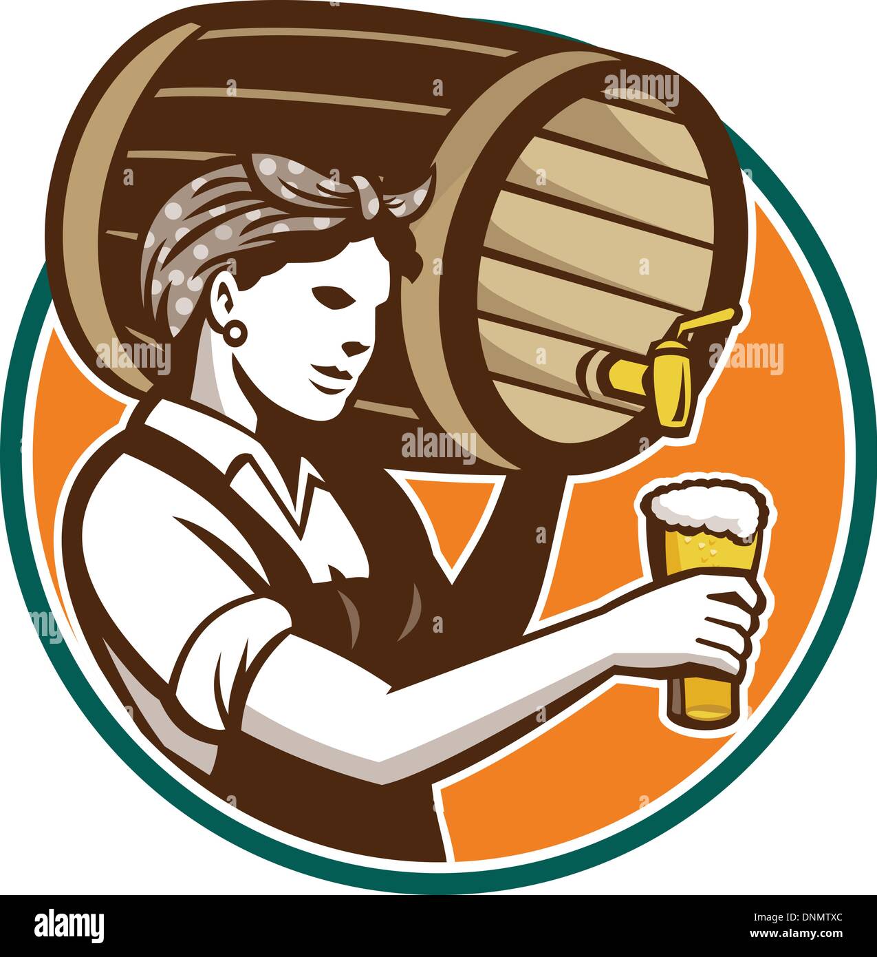 Female Bartender Clipart
