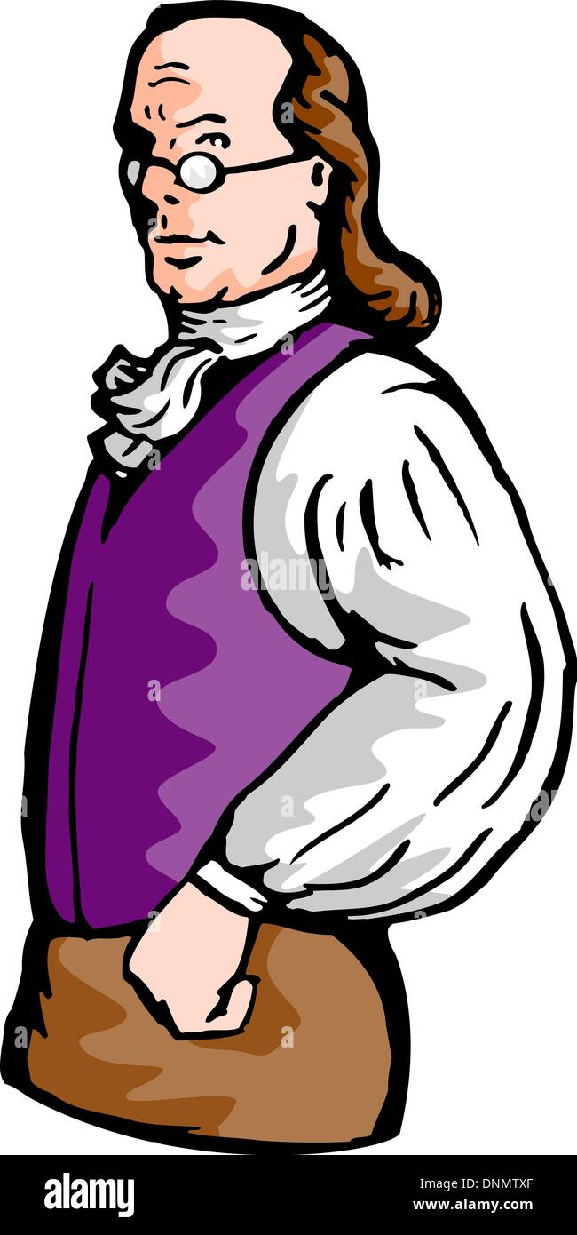 Ben franklin cartoon hi-res stock photography and images - Alamy
