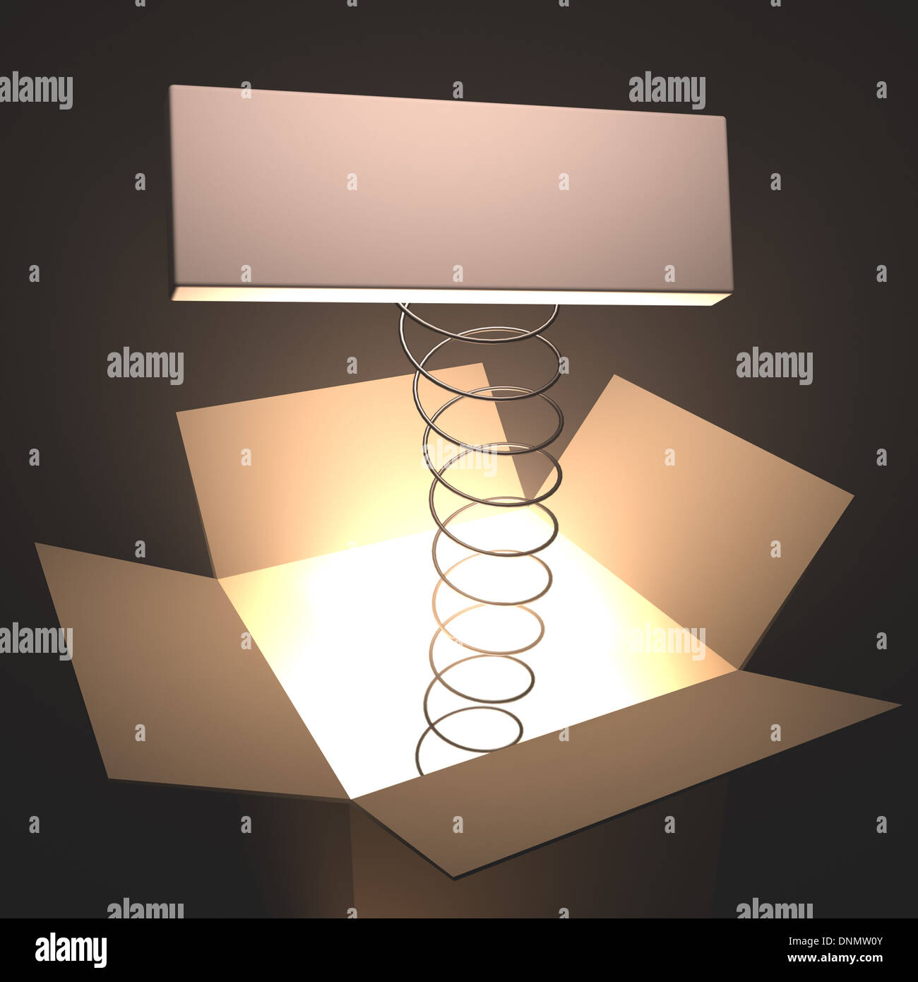 Open box with light inside. Your text coming out of the box Stock Photo ...