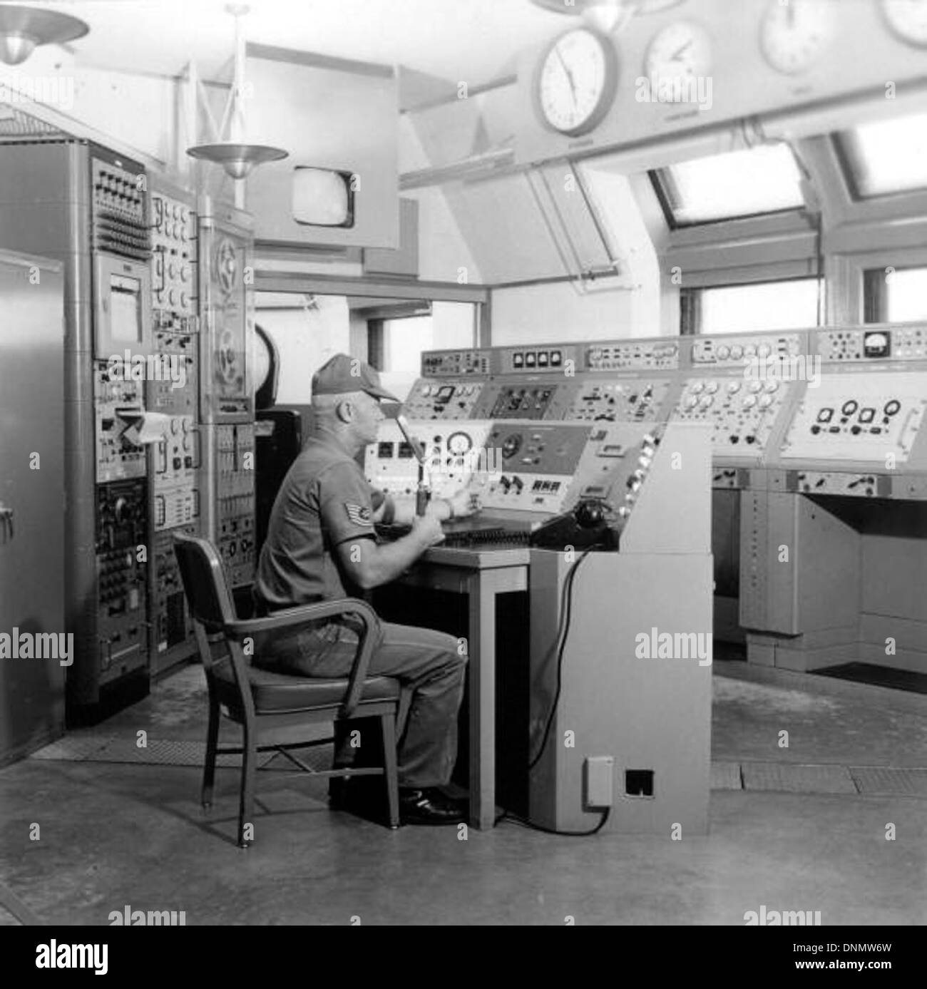The control room at the Kennedy Space Center Museum in Cape Canaveral ...