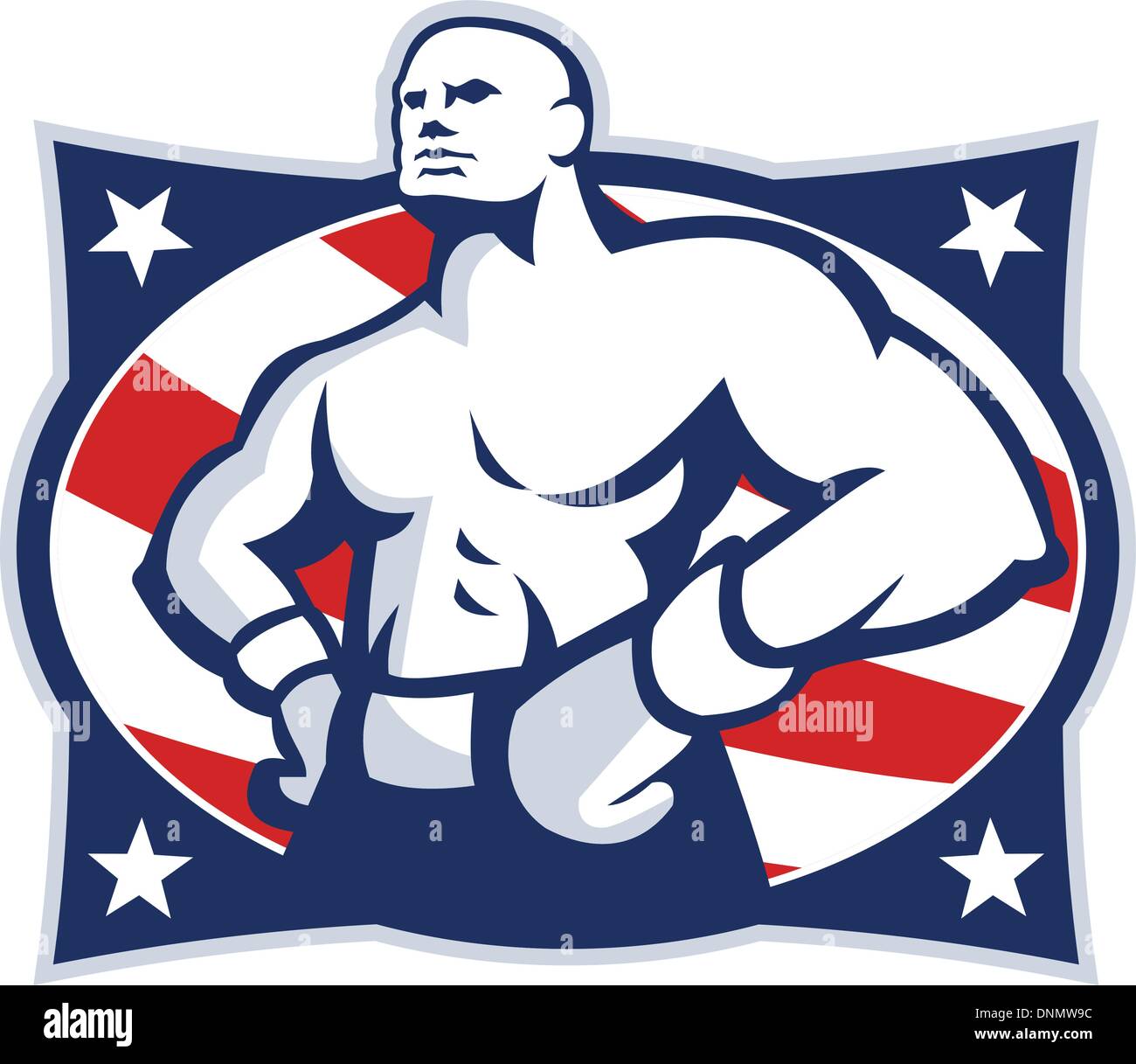 Stars and stripes boxing gloves Stock Vector Images - Alamy