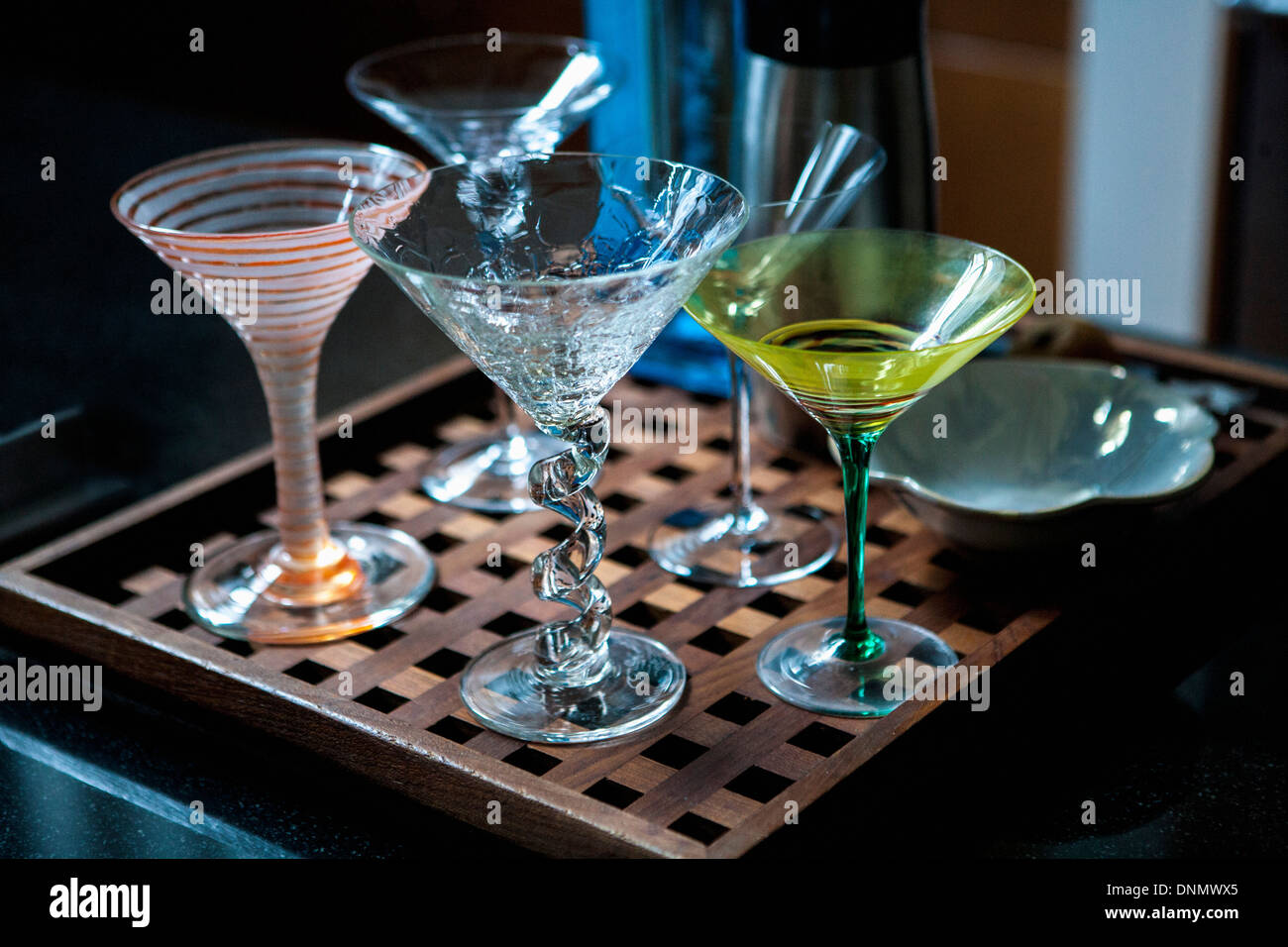 Assortment of Martini Glasses Stock Photo - Alamy