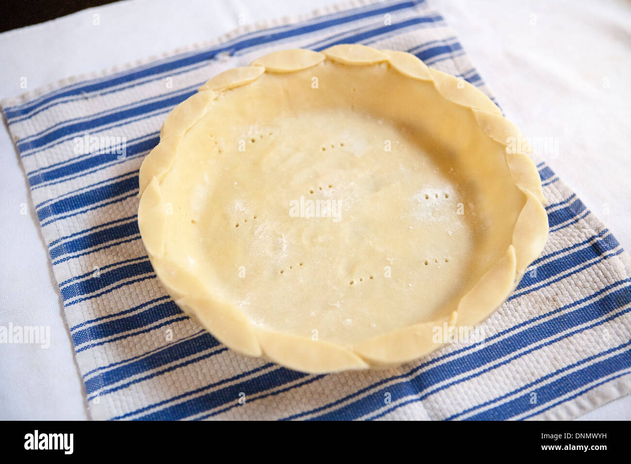 Pie Crust Waiting to be Baked Stock Photo - Alamy