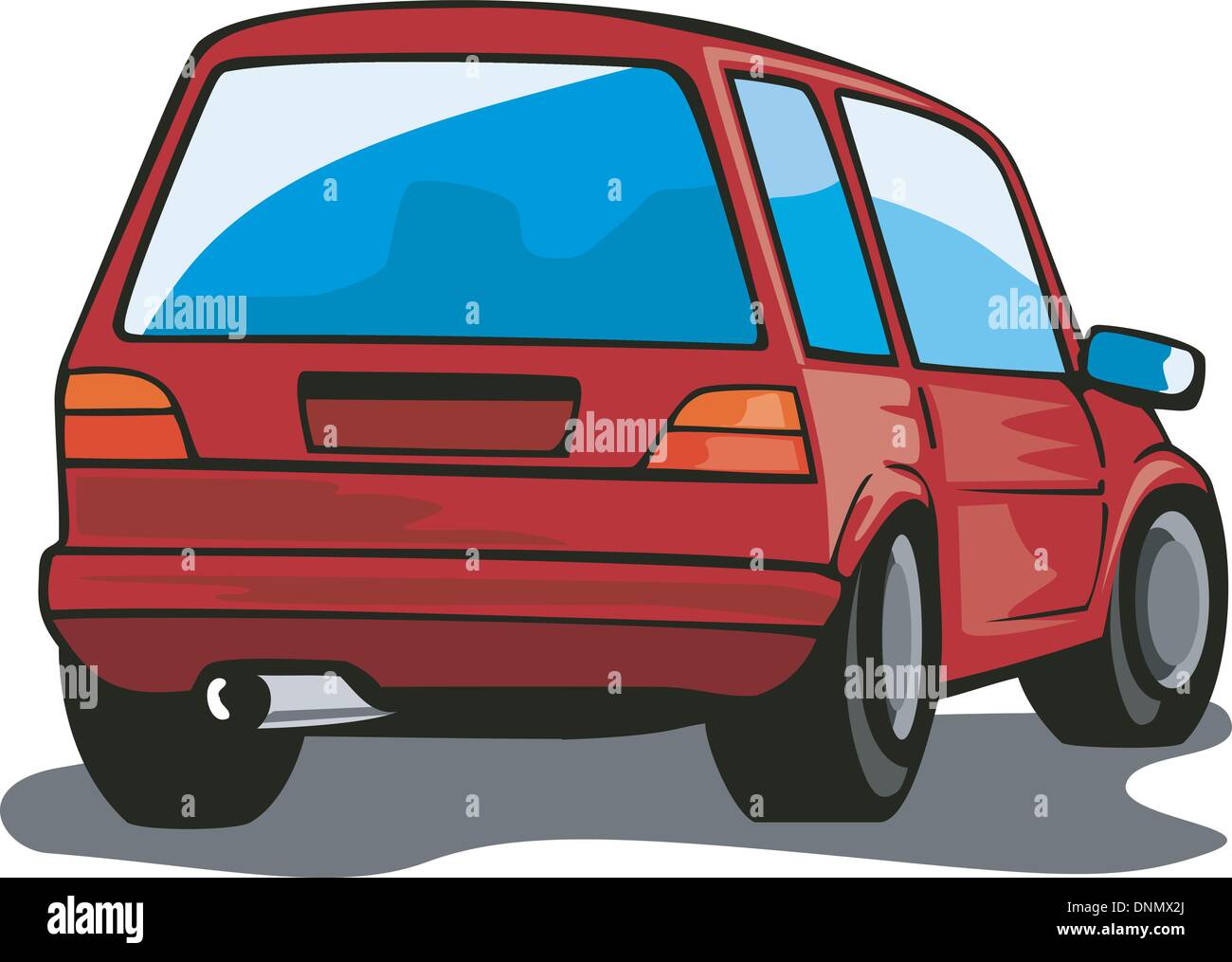 Car Back View Vector Vector Car Isolated On White Background, Side