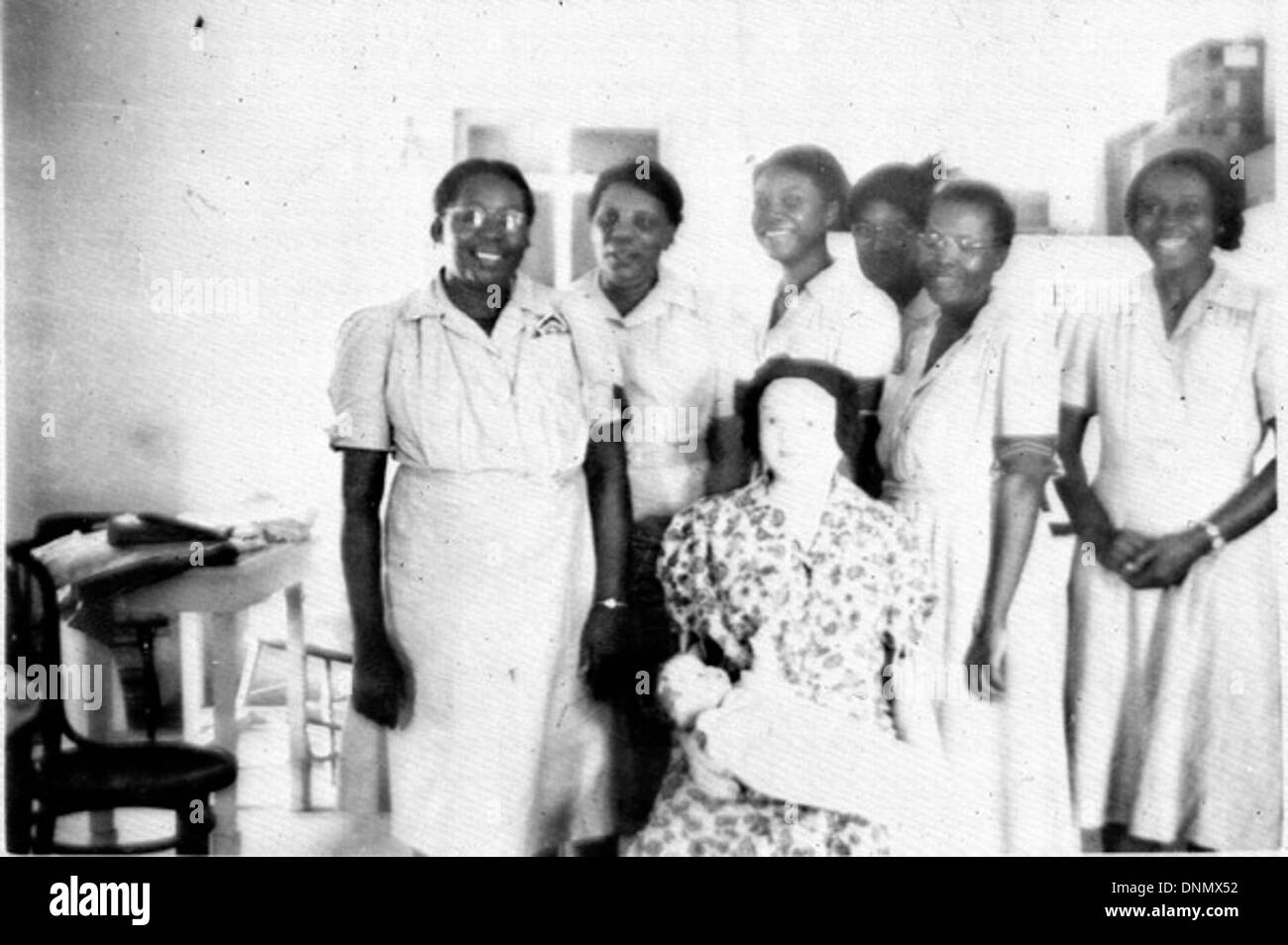A group of African-American midwives in the 1940s are seen with a ...