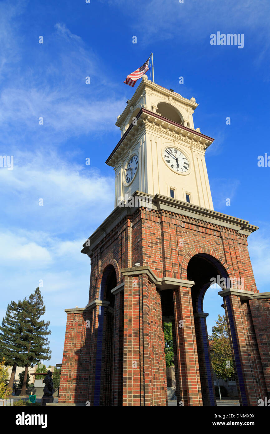 Clock Tower,Santa Cruz,California,USA Stock Photo - Alamy