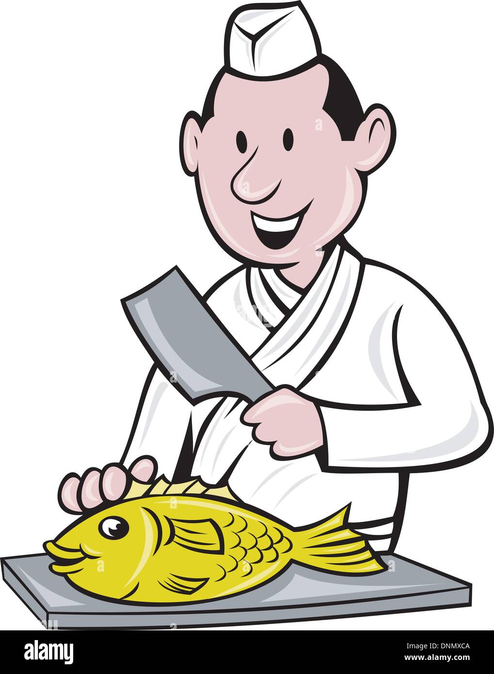 Illustration of a chef cook baker done in cartoon style Stock Vector ...