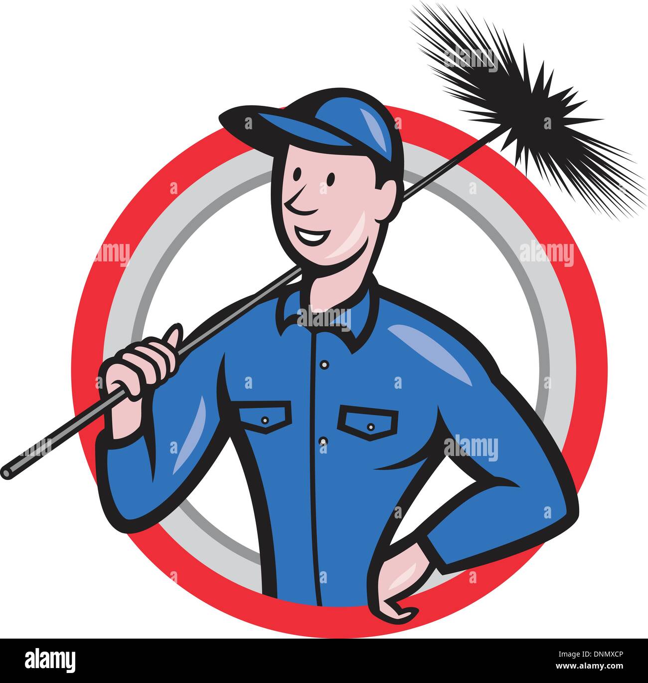 Chimney sweep with broom hi-res stock photography and images - Alamy