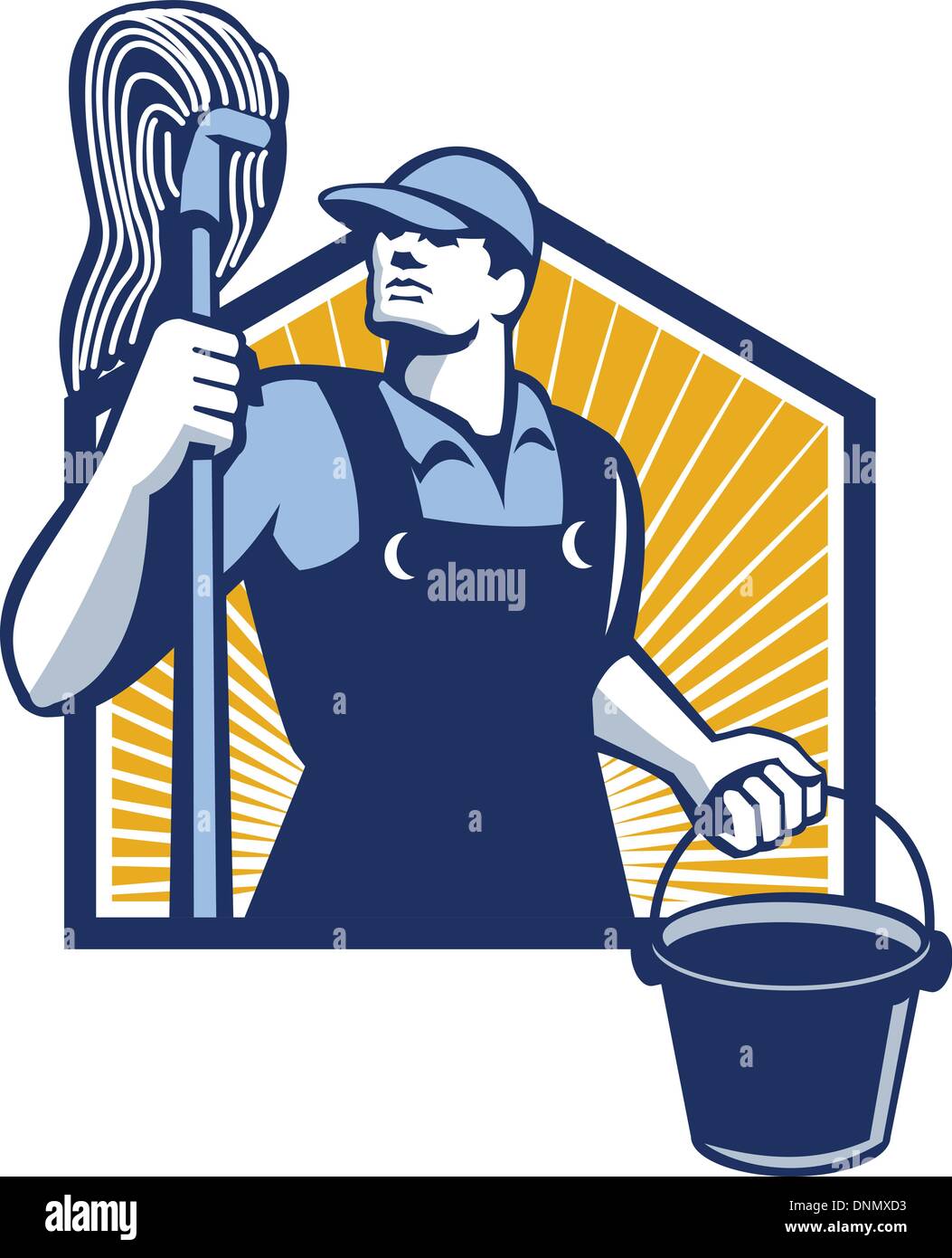 Mop bucket Stock Vector Images - Alamy