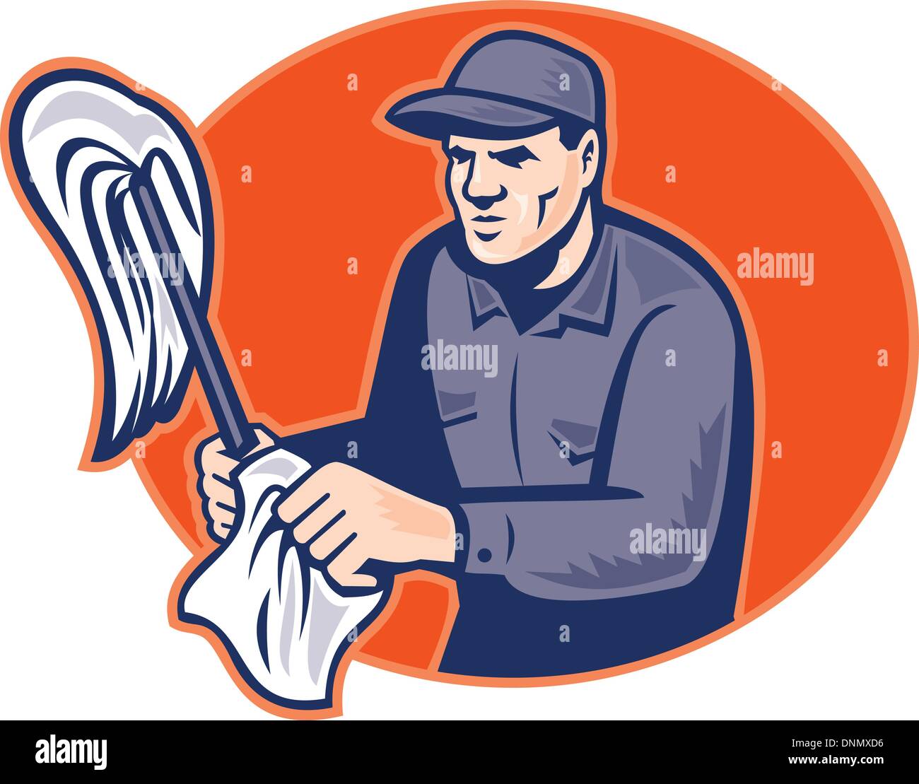 Worker cleaning man in Stock Vector Images - Alamy