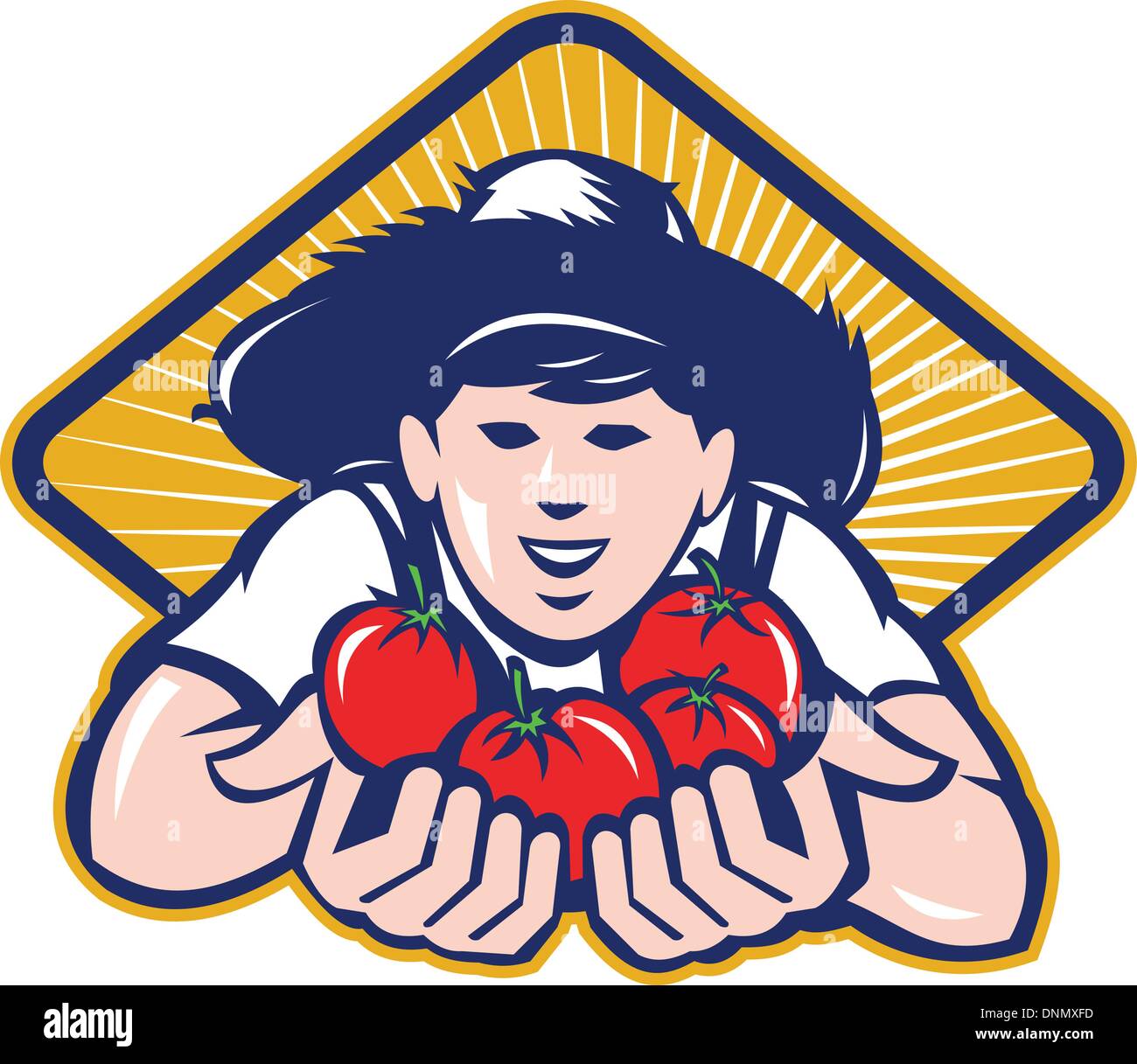 Tomato farm Stock Vector Images - Alamy