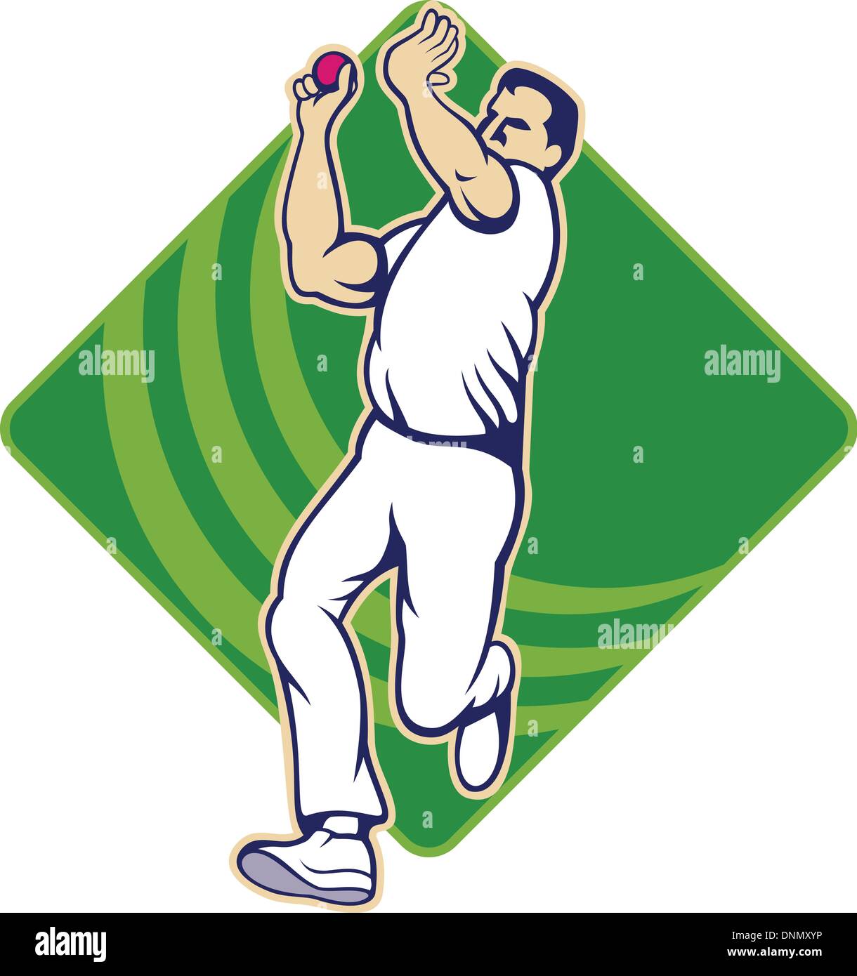 Cricket bowler Stock Vector Images - Alamy