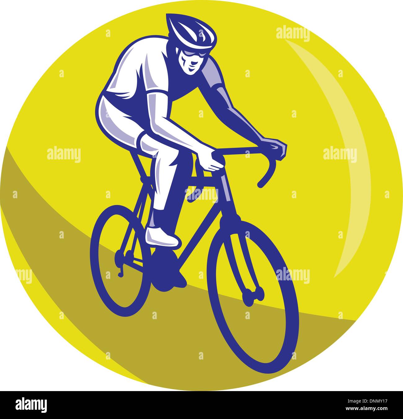 Man his racing cycle in front Stock Vector Images - Alamy