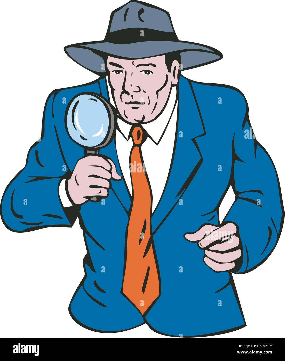 Magnifying glass detective hi-res stock photography and images - Alamy