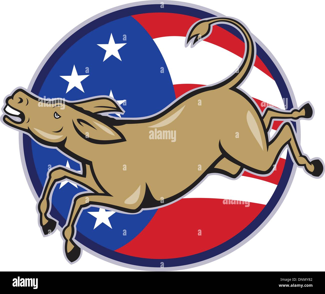 Illustration of a democrat donkey mascot of the democratic party ...