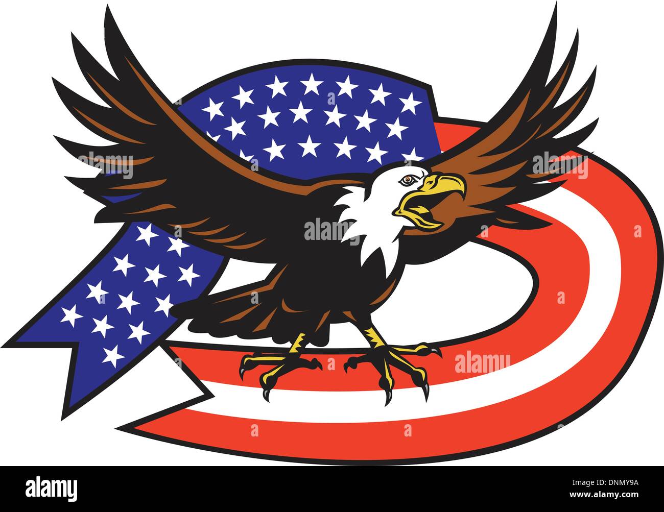 American bald eagle screaming Stock Vector Images - Alamy