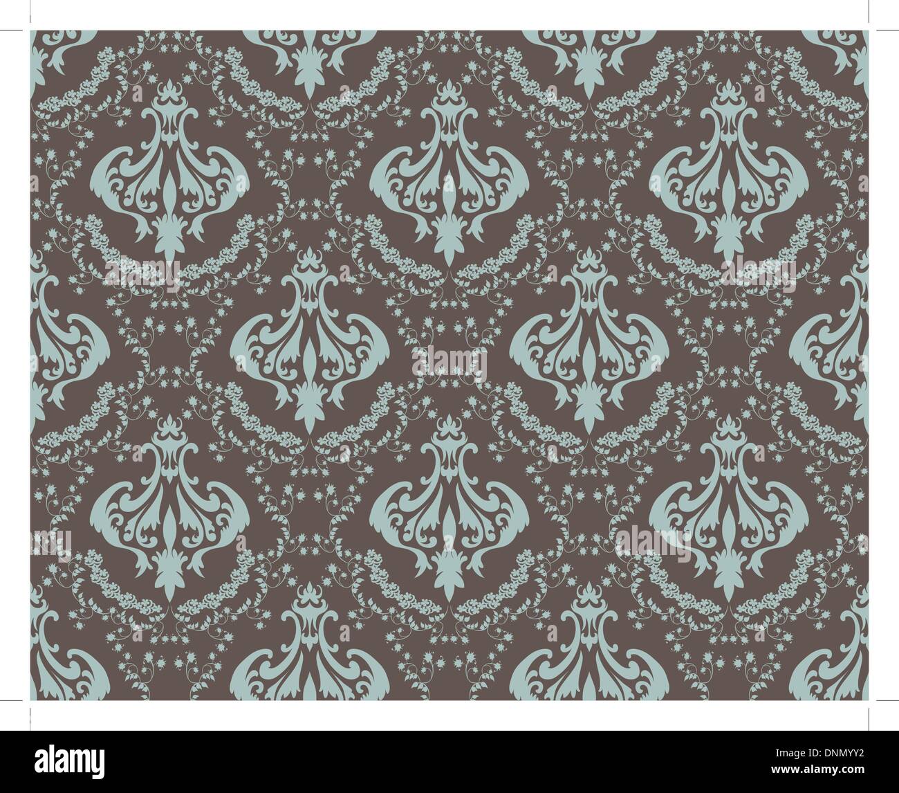 Damask seamless vector pattern. For easy making seamless pattern just ...