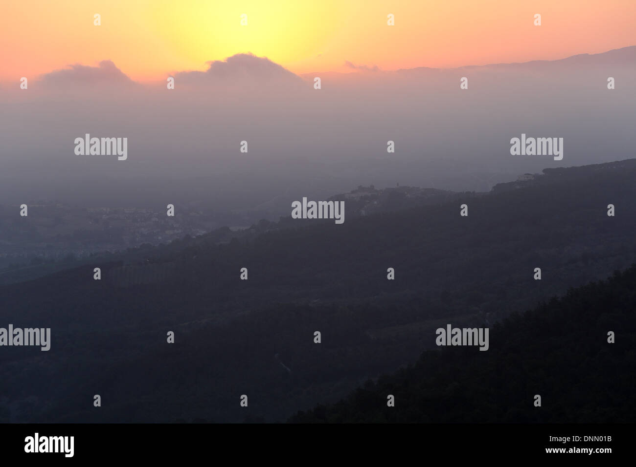 Torre Alfina, Italy, dawn Stock Photo - Alamy