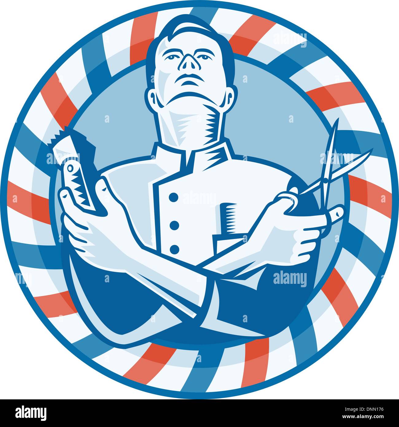 Inside a barber shop Stock Vector Images - Alamy