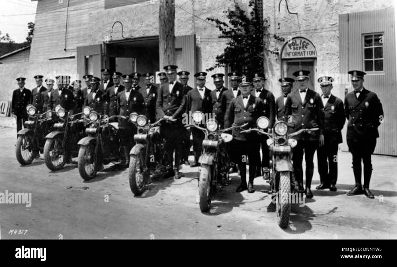 A group portrait of the Coral Gables Police Department from the 1920s ...