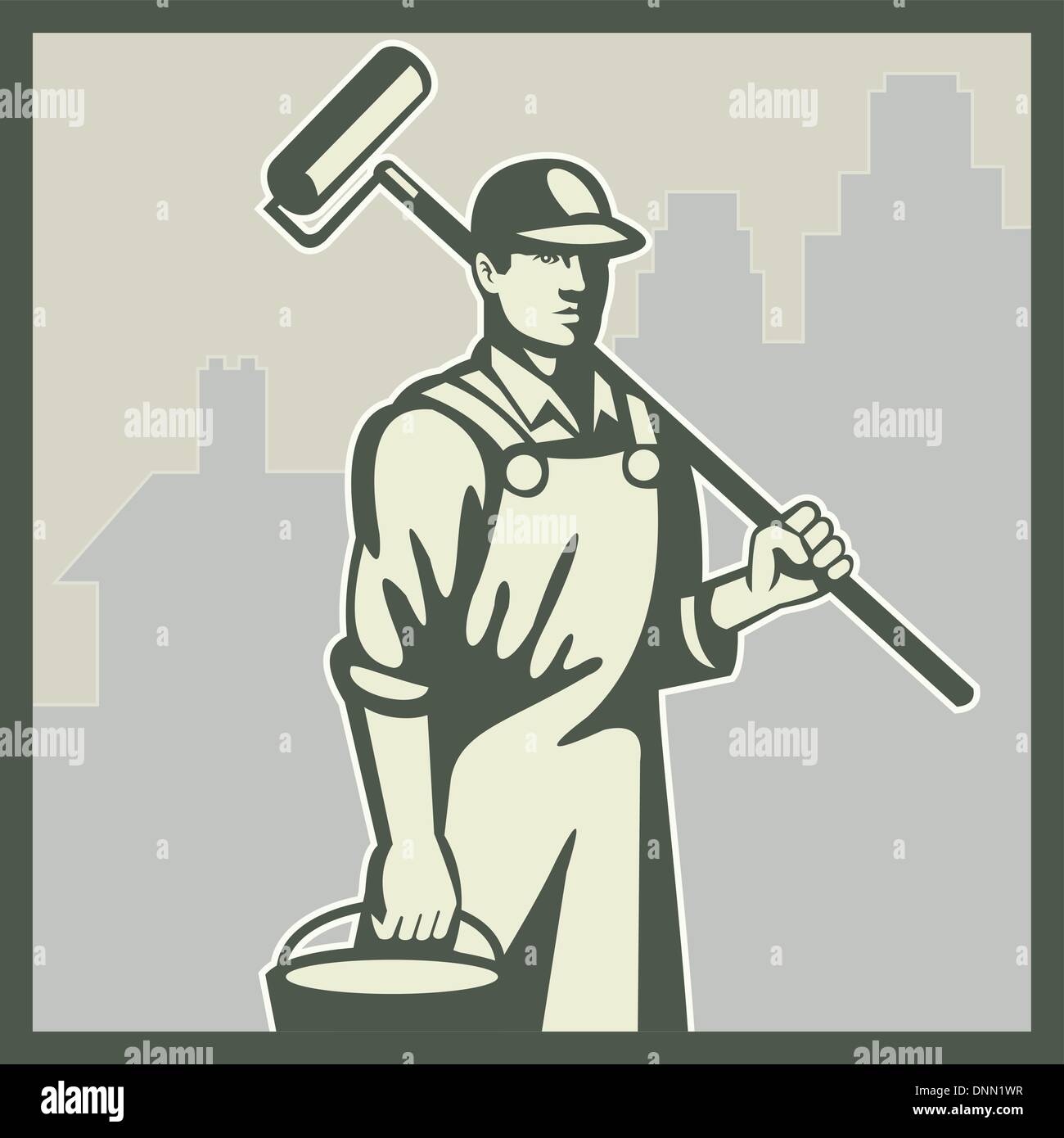 Maintenance worker office Stock Vector Images - Alamy