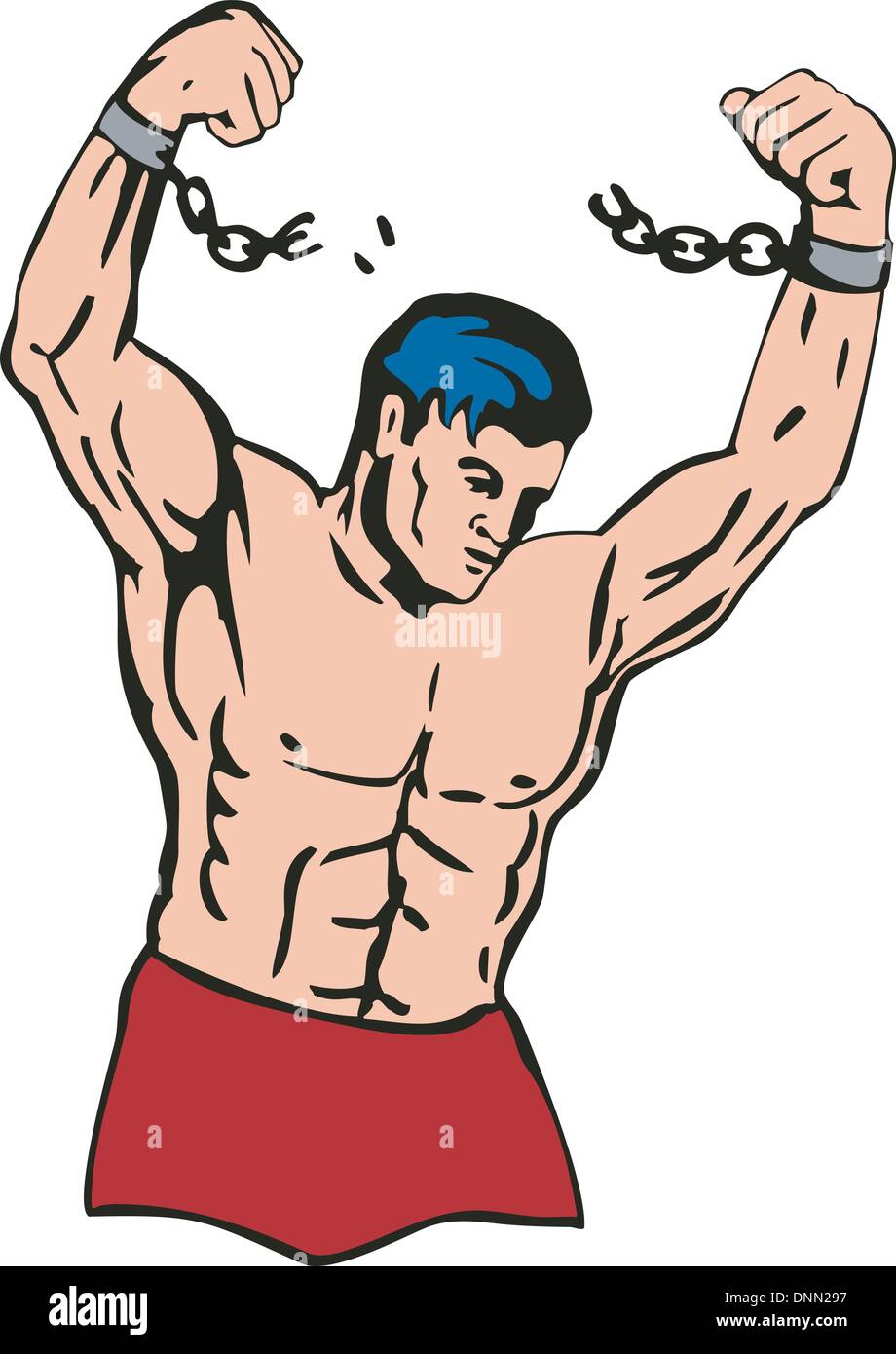 Strong man vector vectors hi-res stock photography and images - Alamy