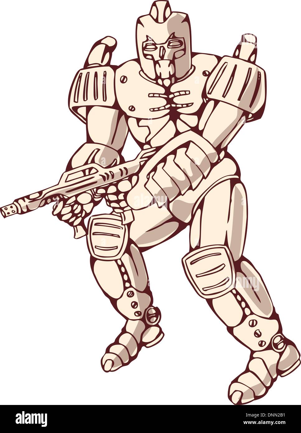 Robot Warrior Drawing