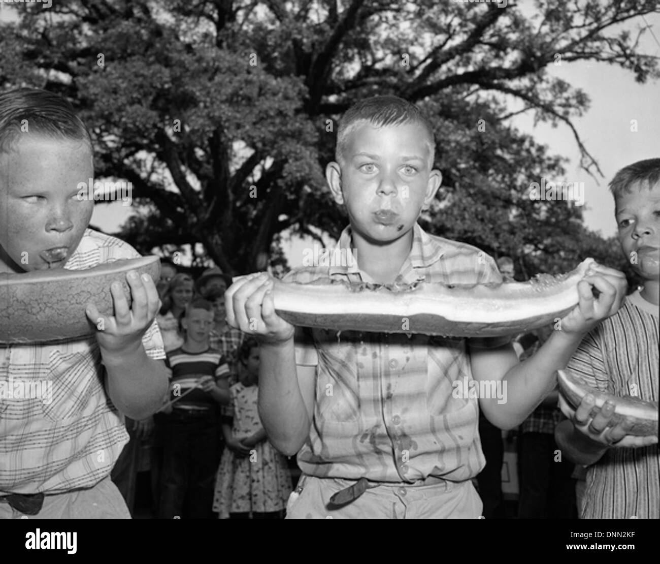 Watermelon eating contest in Monticello, Florida Stock Photo - Alamy