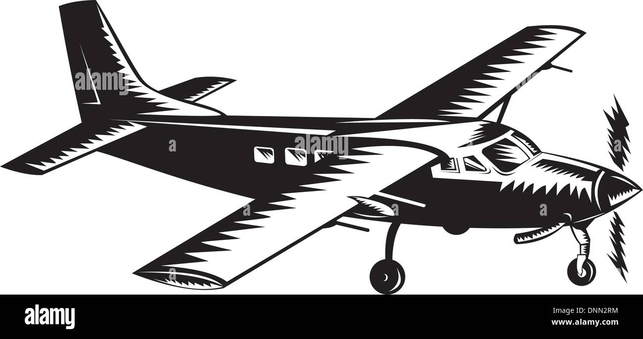 Propeller plane vector vectors hi-res stock photography and images - Alamy