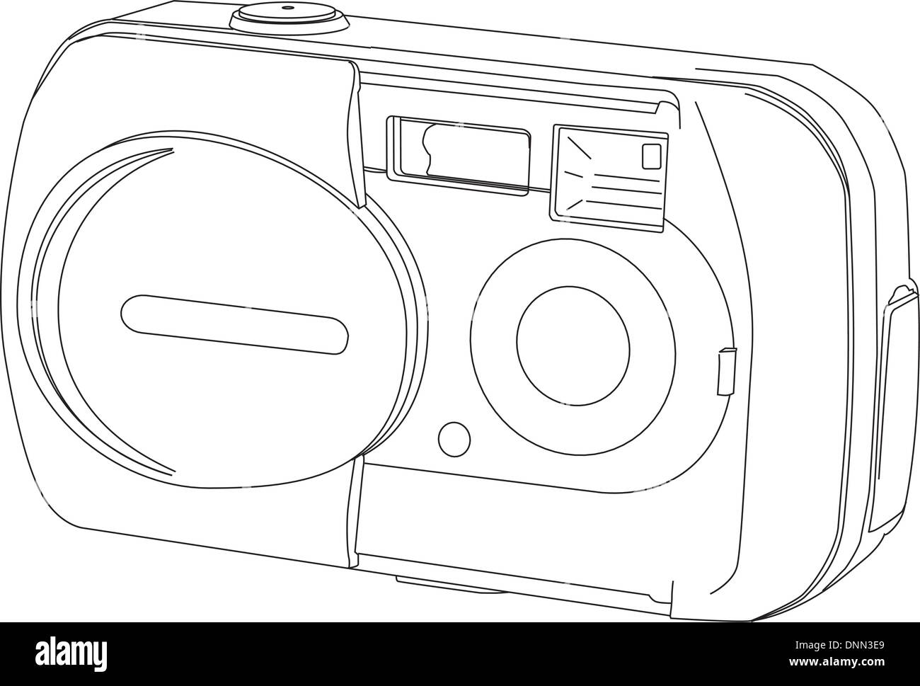 Illustration of a camera line drawing Stock Vector Image & Art - Alamy