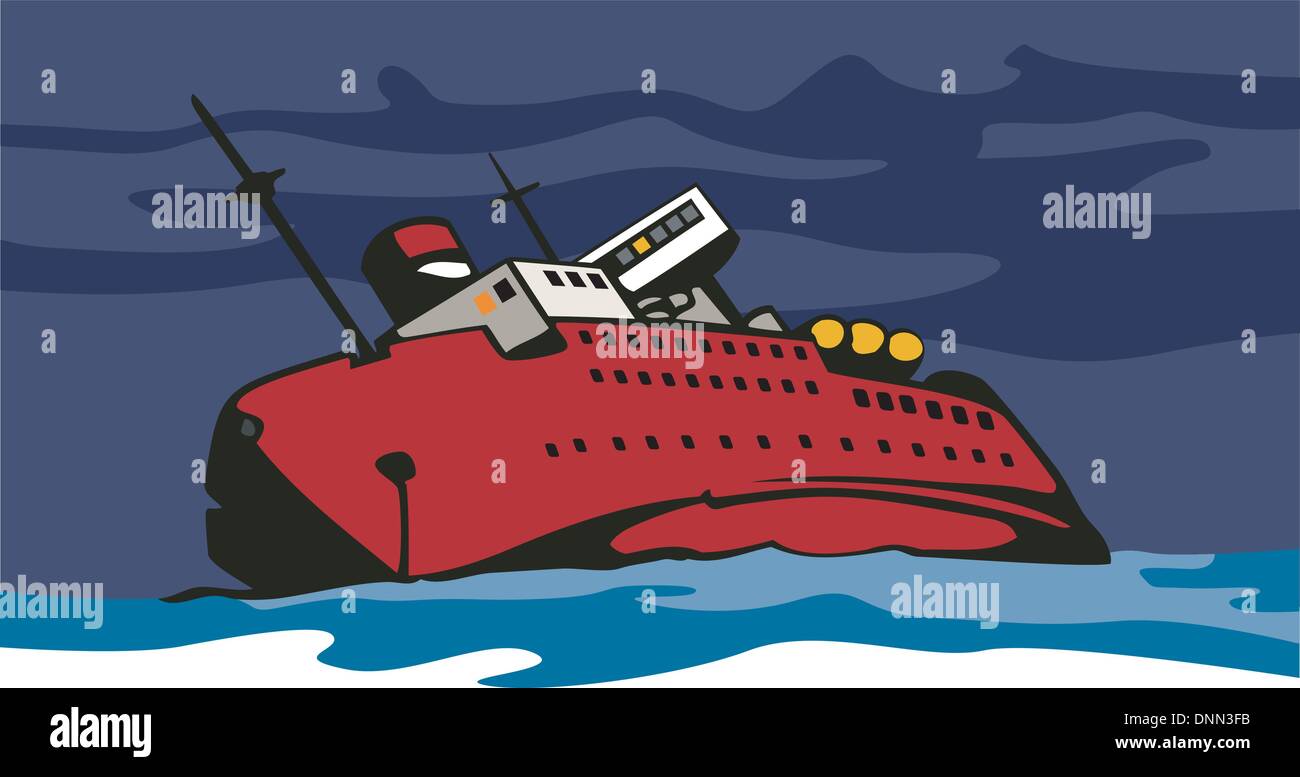 Animated Sinking Boat