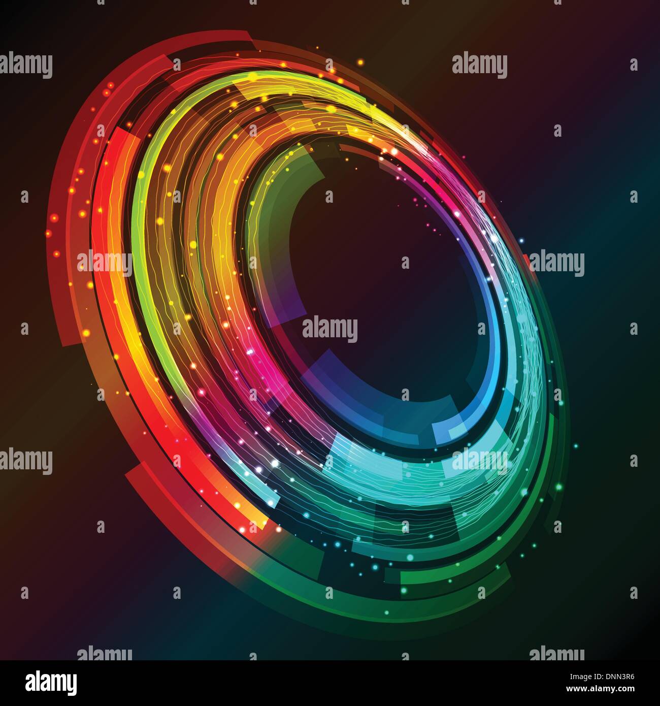 Abstract background of circular design with glowing lights Stock Vector ...