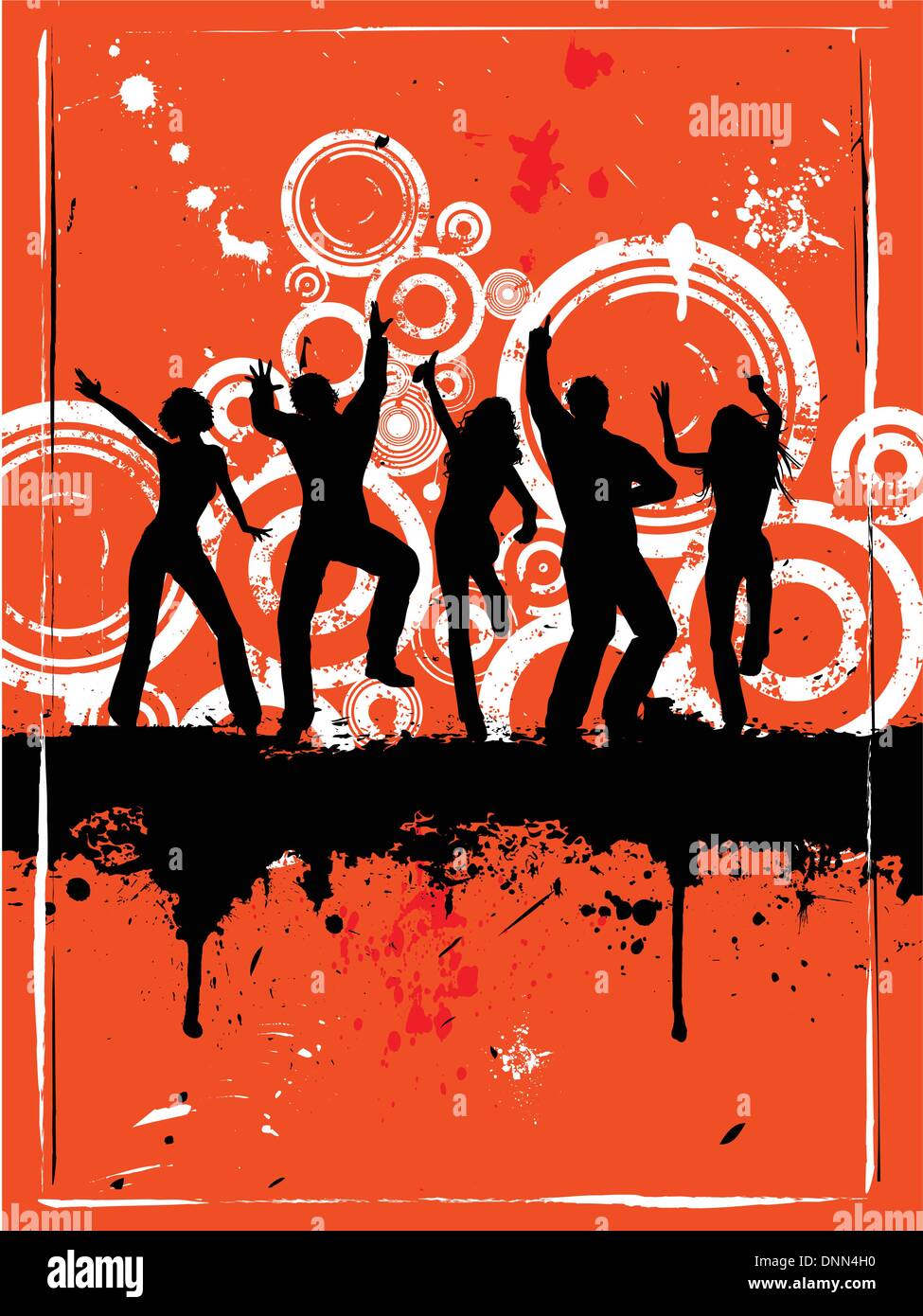 People dancing on grunge background Stock Vector Image & Art - Alamy