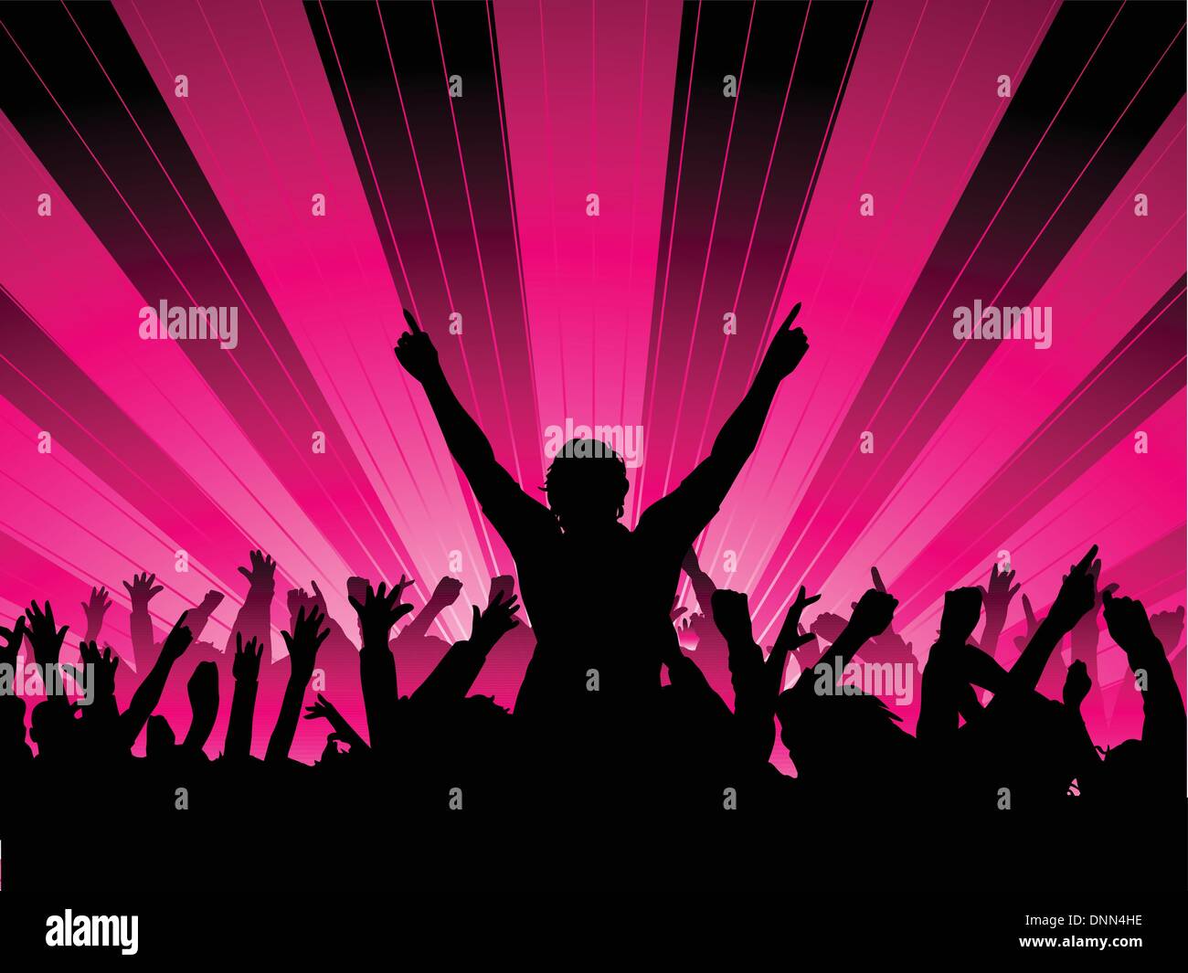 Excited Crowd Stock Vector Images - Alamy
