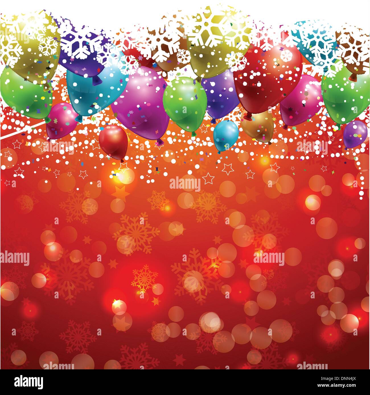 Christmas background with balloons and confetti Stock Vector Image ...