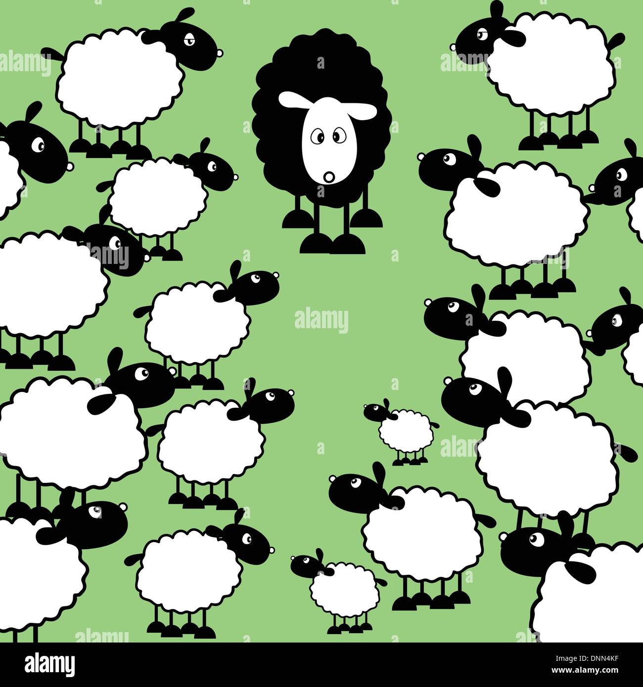 Odd one out sheep Stock Vector Images - Alamy